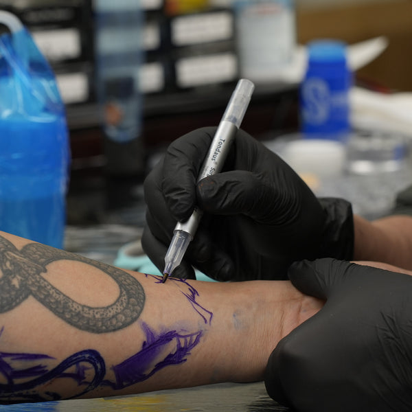 Tattoo Skin Safe Stencil Marker - Dual Tipped w/ Ruler Sterilization ...
